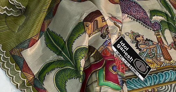 IG7324 lite weight pure soft crape jari weaving