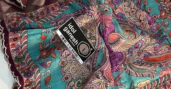 IG7325 lite weight pure soft crape jari weaving